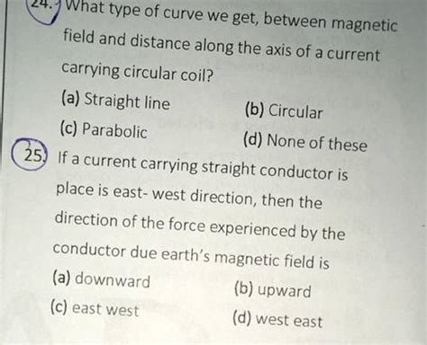 What Type Of Curve We Get Between Magnetic Field And Distance Along The