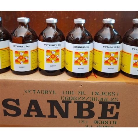 Jual Vetadryl Inj 100ml Injeksi Antihistamin Mengatasi Alergi Pada