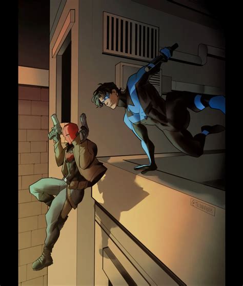 Melonnabar Dick Grayson Jason Todd Nightwing Red Hood Dc Batman Series Dc Comics
