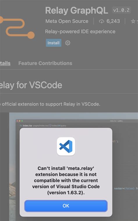 Cant Install The Vs Code Relay Extension · Issue 4033 · Facebook