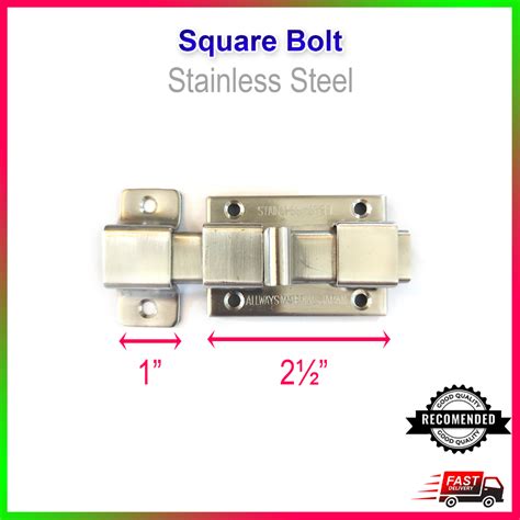 Square Bolt Stainless Steel Door Slide Latch Bolt Shed Gate Fence