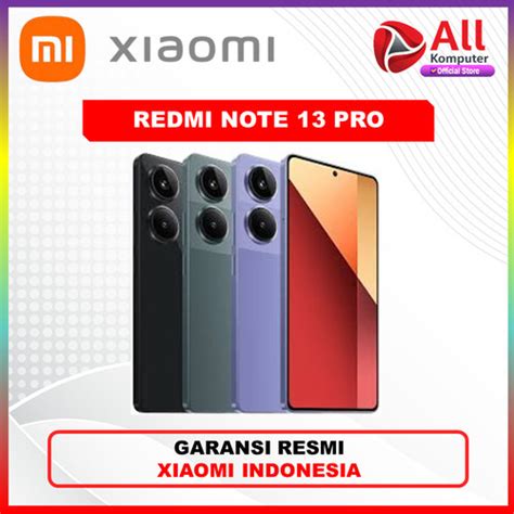 Promo Xiaomi Redmi Note 13 Pro 4g 8gb 256gb Kamera 200 Mp Ultra