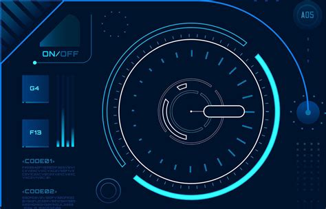 Futuristic head up display - HUD - interface showing a targeting system with code, data analysis ...