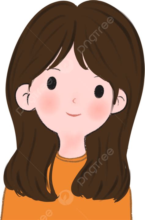 긴 머리를 가진 어린 소녀의 손으로 그린 그림 캐릭터 일러스트 카통 소녀 귀여운 작은 소녀 Png 일러스트 및 Psd 이미지 무료 다운로드 Pngtree