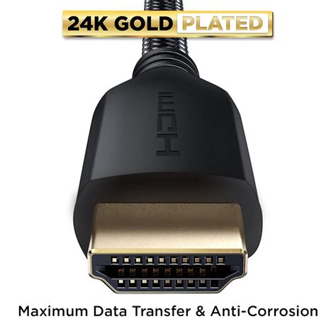 Powerbear Cable Hdmi K Pies Nailon Trenzado Y Conectores Dorados