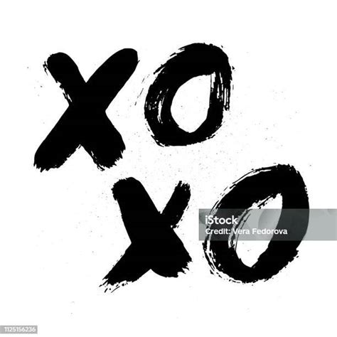 여 자가 손을 문구 작성 포옹 하 고 키스 기호 그런 지 브러시 Xo 글자입니다 발렌타인의 날 인사말 카드 배너 포스터 전단지