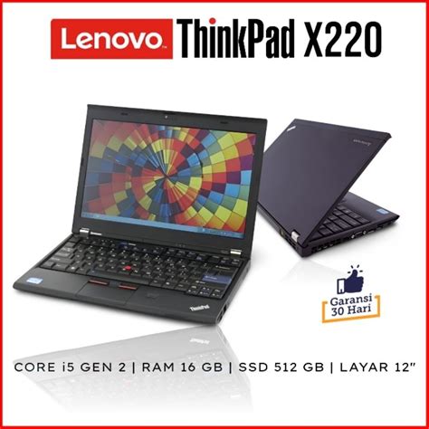 Jual Laptop Lenovo Thinkpad X201 X220 Core I5 RAM 8 GB SSD 512 GB