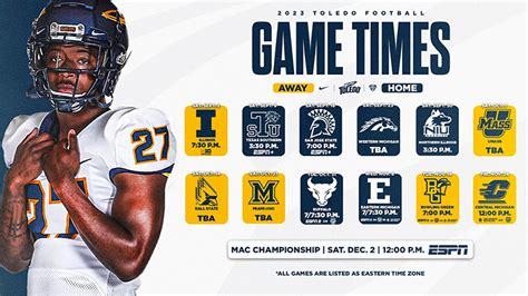 Toledo Football Announces Kickoff Times TV Assignments For 2023 Season