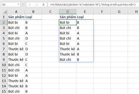 Hướng Dẫn Sử Dụng Hàm Filter Trả Kết Quả Thỏa Mãn Một Trong Nhiều điều