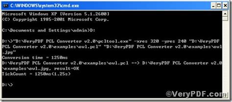 Convert Pcl To  And Set Resolution Via Command Line Verypdf