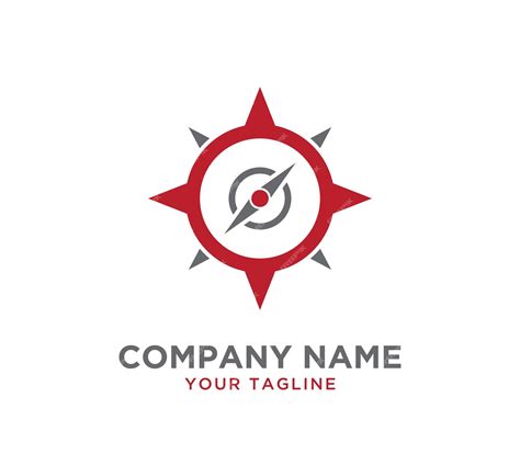Premium Vector Stylish Compass Logo Design Template