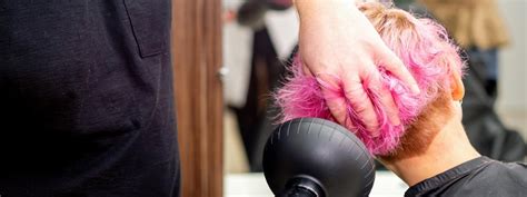 Premium Photo Drying Short Pink Bob Hairstyle Of A Young Caucasian