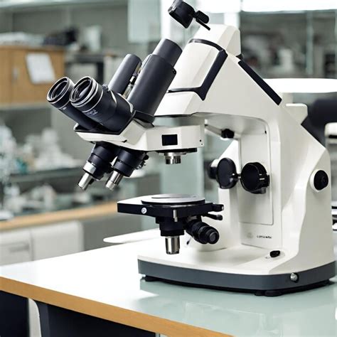 Stereo Microscope Exploring The Microscopic World Premium Ai Generated Image