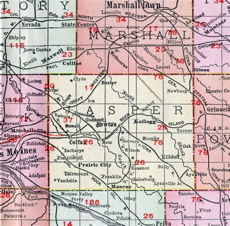 Jasper County Iowa Map Oconto County Plat Map