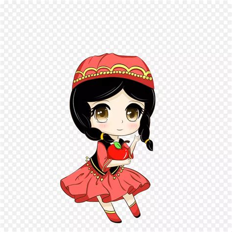 抱着苹果的新疆女孩png图片素材下载 图片编号7333531 png素材网