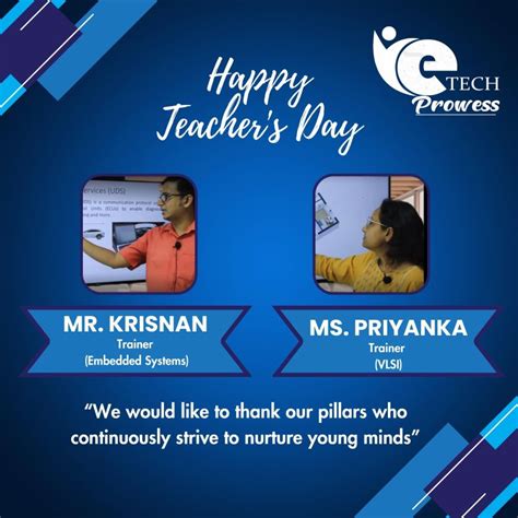 Etech Prowess On Linkedin Teachersday Gratitude Inspiration Embeddedsystems Vlsi Training