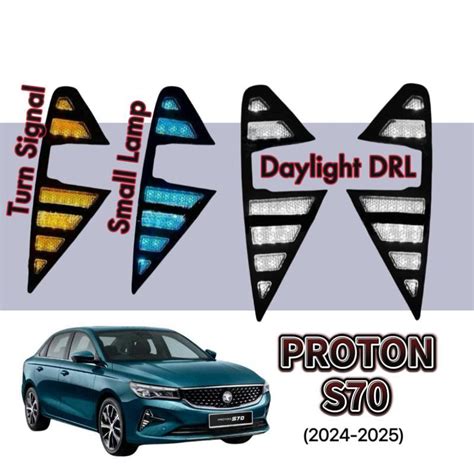 Proton S70 Front Bumper Drl Led Daylight Running Signal Shopee Malaysia