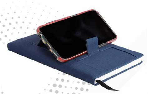 Brown And Black Fuzo The Companinon Leatherette Notebook With Mobile