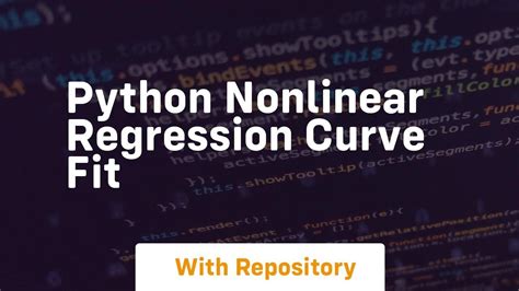 python nonlinear regression curve fit youtube