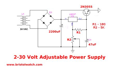 Lm317 Voltage Regulator Circuit Diagram