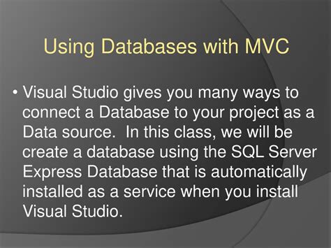 Data Structures And Database Applications Managing Databases With Mvc