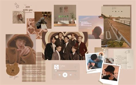 Brown Aesthetic Desktop Wallpaper Bts Wallpaper Desktop Bts Laptop