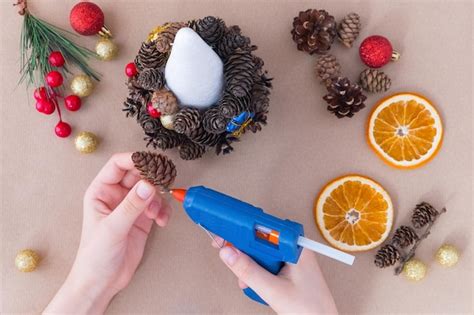 Premium Photo Diy Step 2 Making A Decorative Christmas Tree From Fir