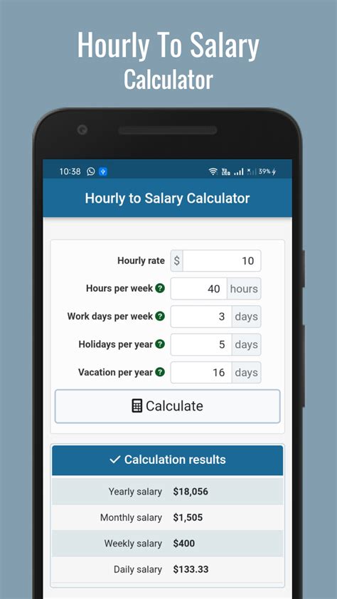 Hourly To Salary Calculator App On Amazon Appstore