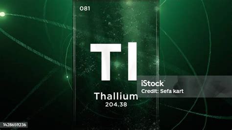주기율표의 탈륨 기호 화학 원소 원자 설계 배경에 3d 애니메이션 0명에 대한 스톡 사진 및 기타 이미지 0명 과학 교육