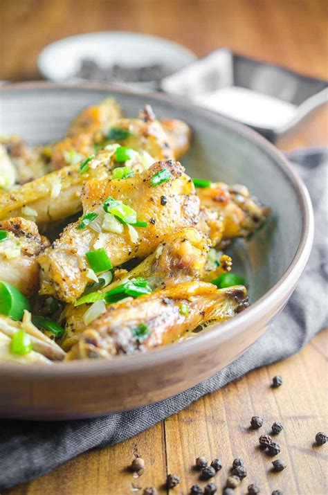 Baked Salt And Pepper Chicken Wings Life S Ambrosia