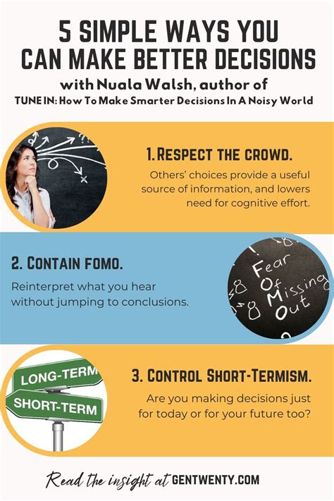 Tuning In 5 Simple Ways You Can Make Better Decisions Gentwenty