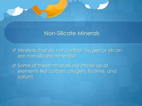 Haiways Silicate And Non Silicate Mineral Presentation Pptx Chemistry Science