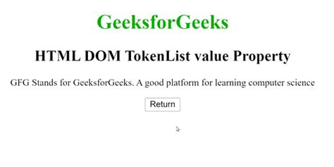Html Domtokenlist Value