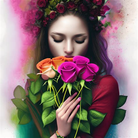 Beautiful Urban Woman Praying With Stunningly Rendered Digital Matte