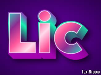 Lic Text Effect And Logo Design Trendy