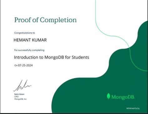 Mongodb Databasemanagement Learningjourney Techskills Mongodbuniversity Hemant Kumar