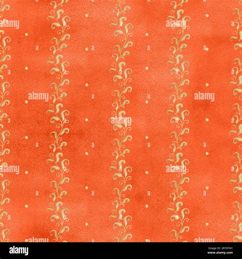Hand Drawn Watercolor Illustration Floral Seamless Pattern On