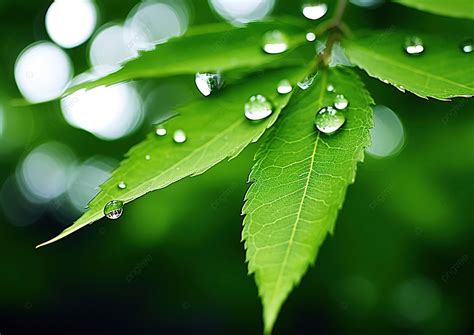 물 속에 물방울이 있는 녹색 잎 가을 계절 나뭇잎 배경 일러스트 및 사진 무료 다운로드 Pngtree