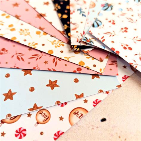 پک کاغذ طرح دار کریسمس رمانتیک فروشگاه هنرآفرینان صدف لیان