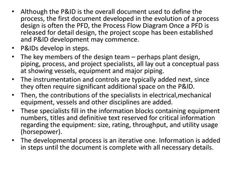 Process Flow Diagram And P I Diagram Pptx