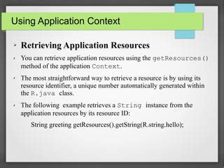Anatomy Of Android Application PPT