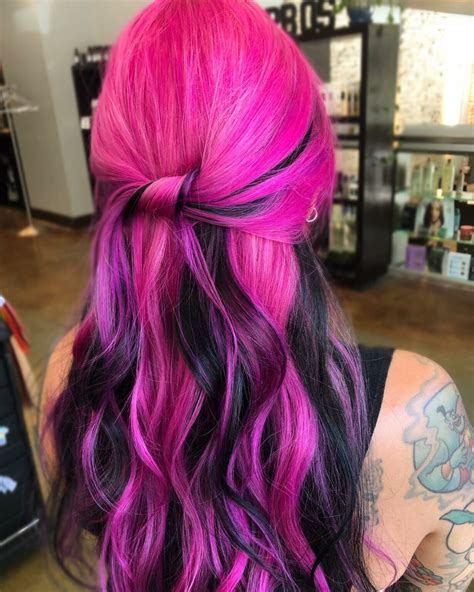 Ideas For Black And Pink Hair That Will Turn Heads