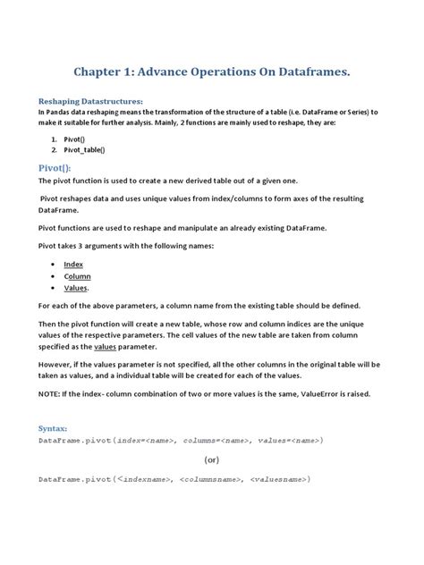 informatics practices class 12 cbse notes data handling pdf