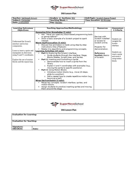 Class 6 Week 4 Pdf Scratch Programming Language Educational Assessment