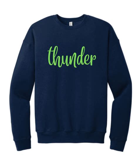 Thunder Cursive Puff Design Luxe Sweatshirts Ted Boutique Llc