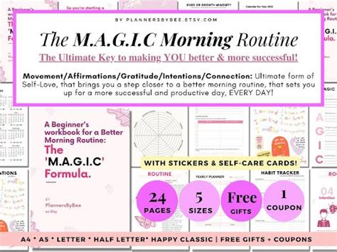 Magic Morning Routine Printable Planner By Emmy