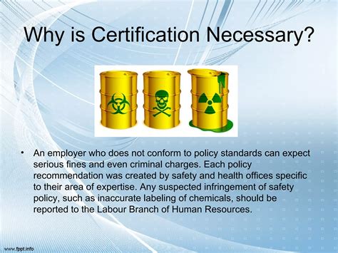 Whmis Certification An Overview Ppt