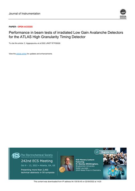 Pdf Performance In Beam Tests Of Irradiated Low Gain Avalanche