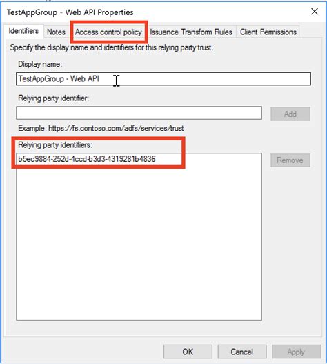 Enabling Access Policy In Adfs 40 For Openid Connect Clients Stack