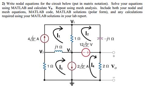 Solved Write Nodal Equations For The Circuit Below Put Chegg
